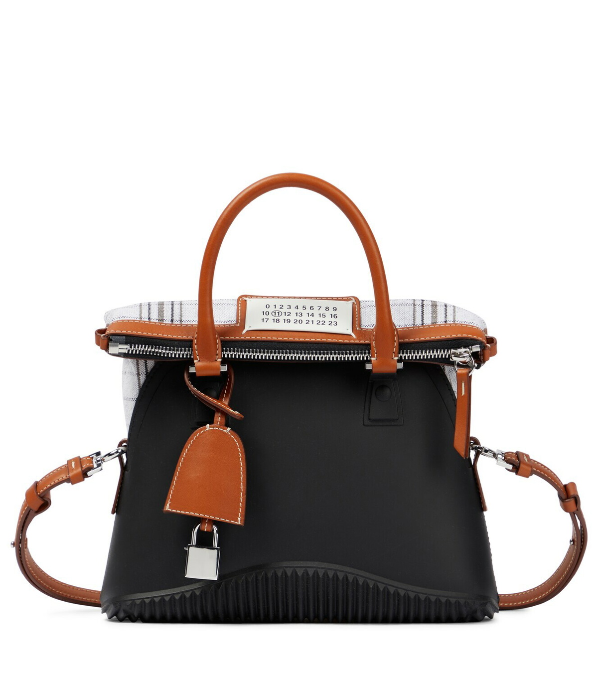 Maison Margiela 5AC Large leather-trimmed tote bag Maison Margiela