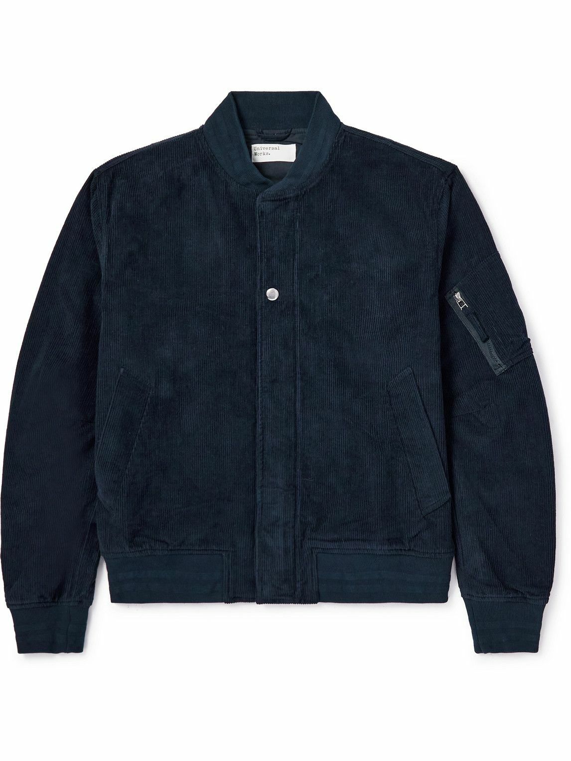 Universal Works - NS Cotton-Corduroy Bomber Jacket - Blue Universal Works
