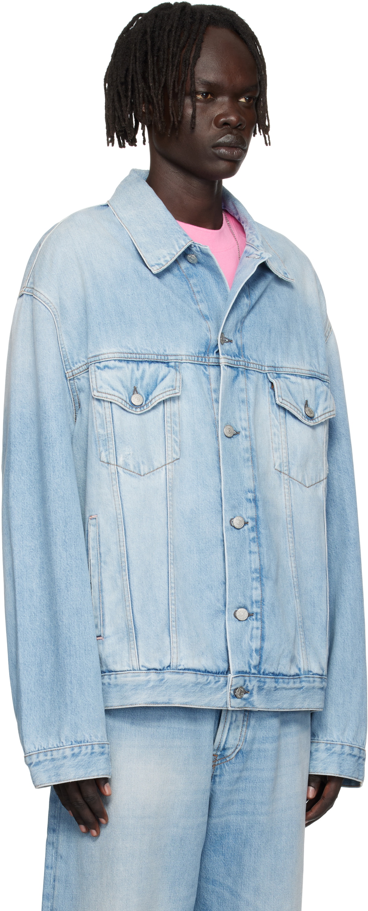 Acne Studios Blue Faded Denim Jacket Acne Studios
