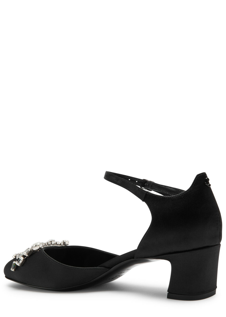 Jimmy Choo Verity 45 Crystal-embellished Satin Pumps Jimmy Choo