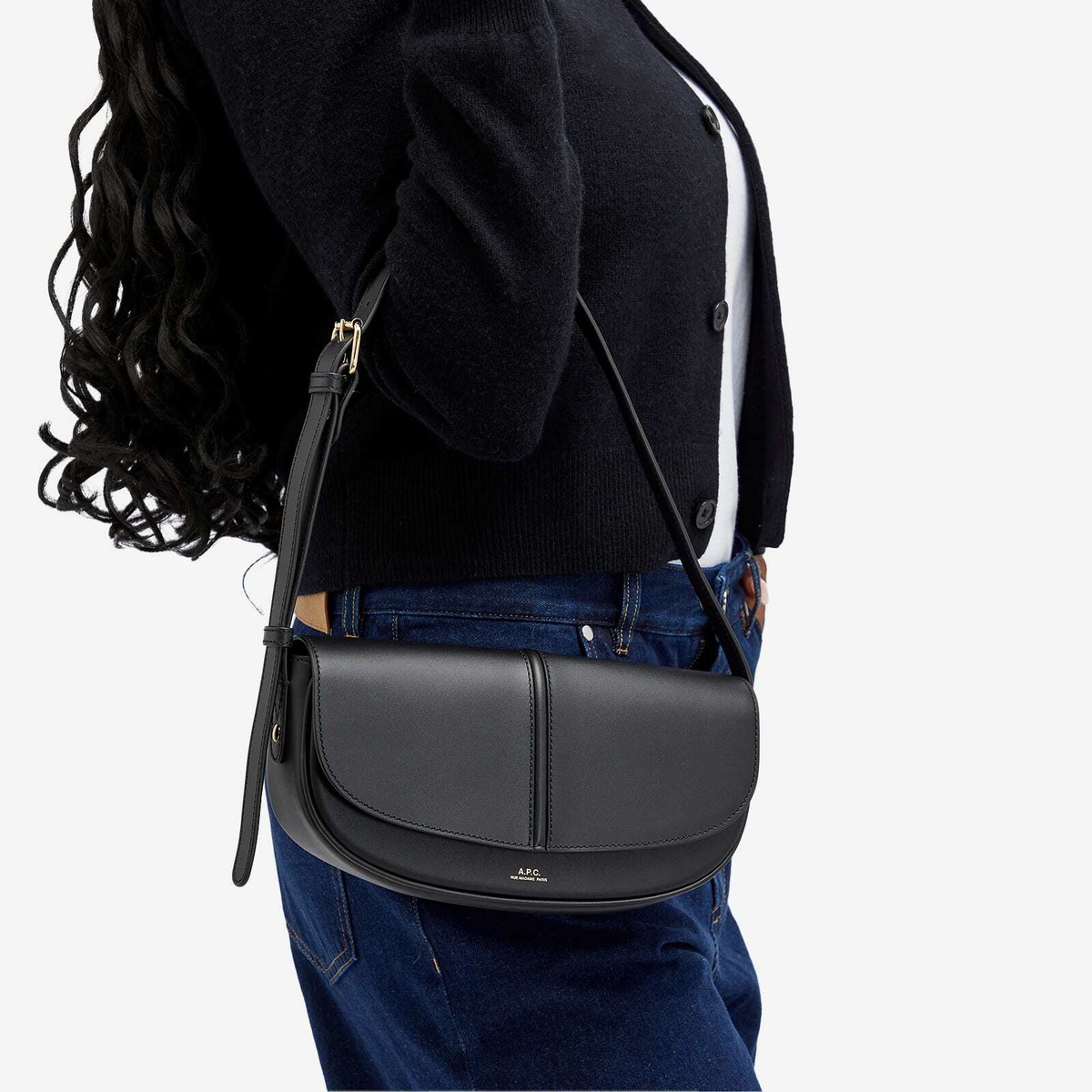 A.P.C. Women's Betty Shoulder Bag in Black A.P.C.
