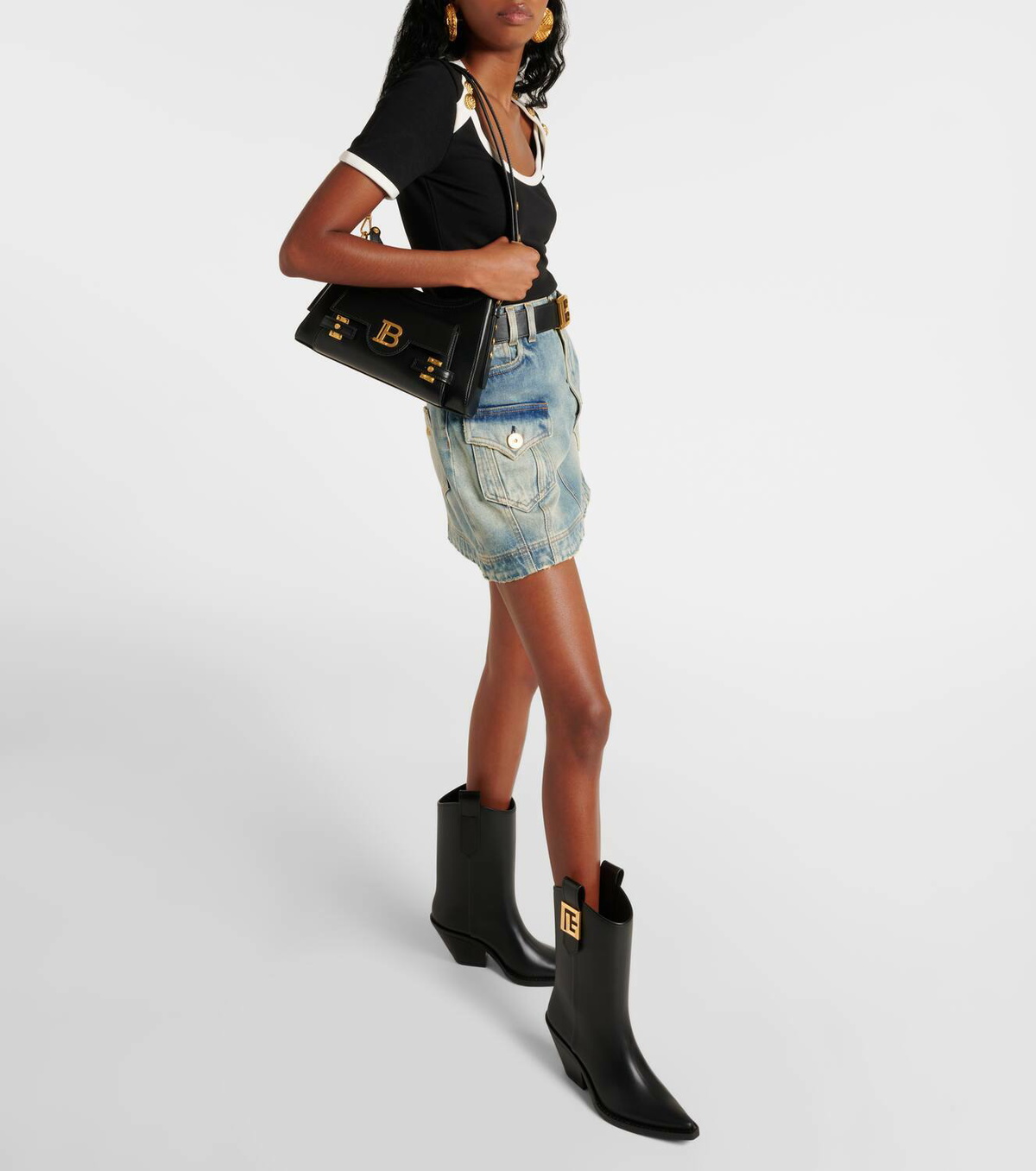 Balmain Tess PB leather cowboy boots Balmain