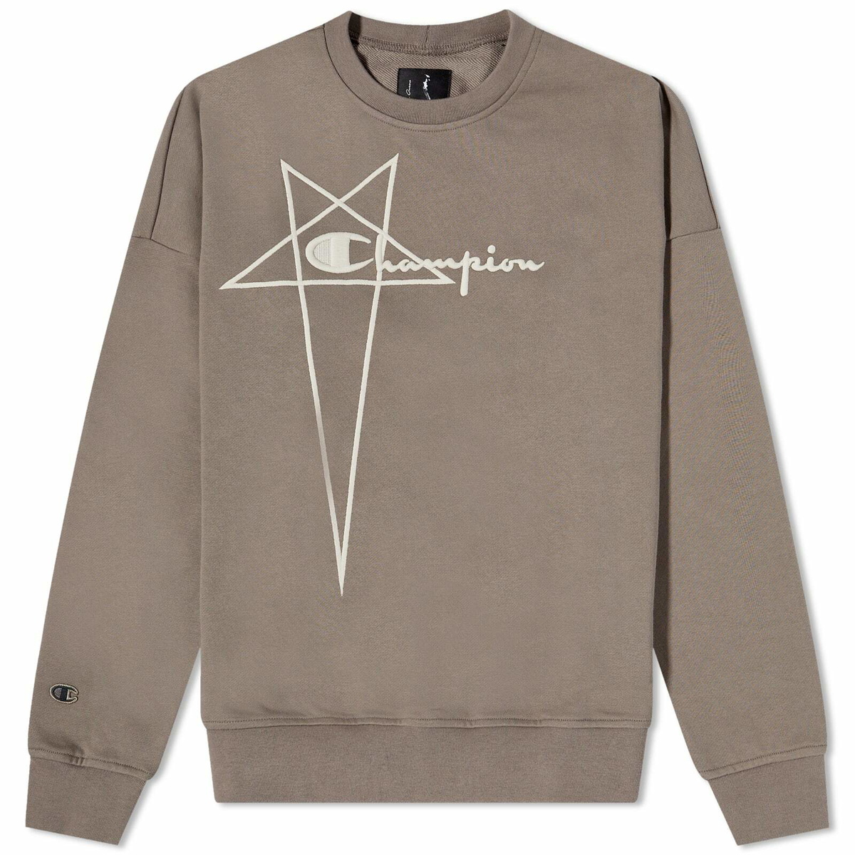 Rick Owens Women's x Champion Pullover Sweat in Dust Rick Owens