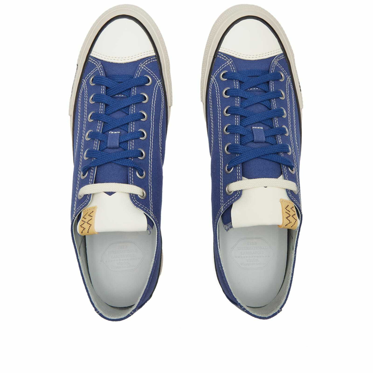 Visvim Men's Vivism Skagway Lo Canvas Sneakers in Navy Visvim