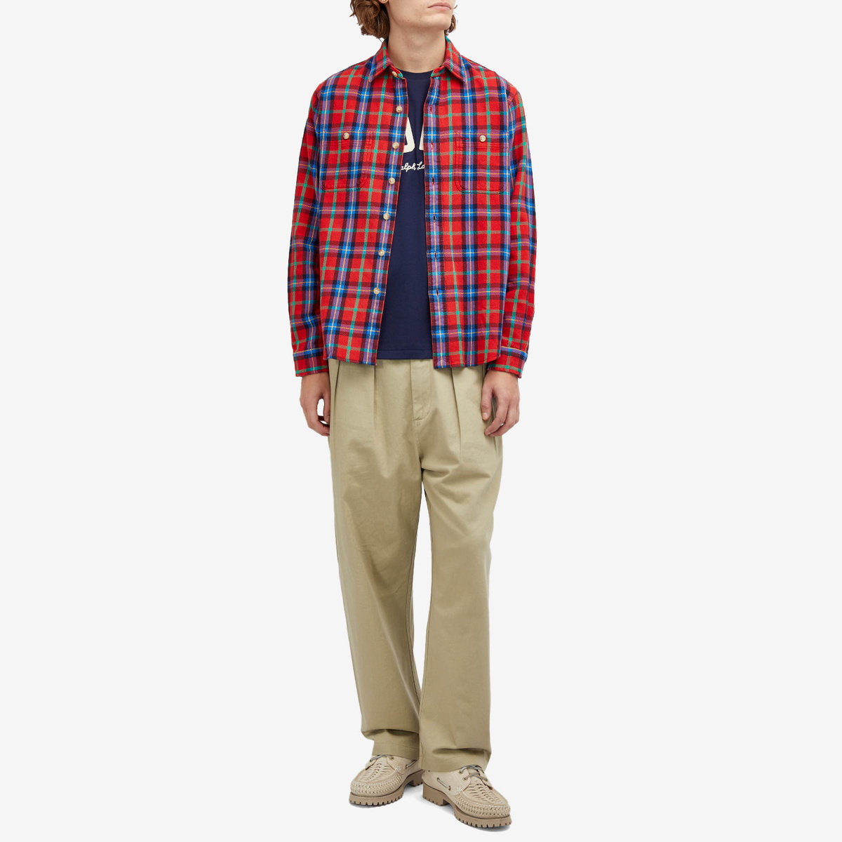 Polo Ralph Lauren Men's Check Shirt in Red/Royal Blue Polo Ralph Lauren