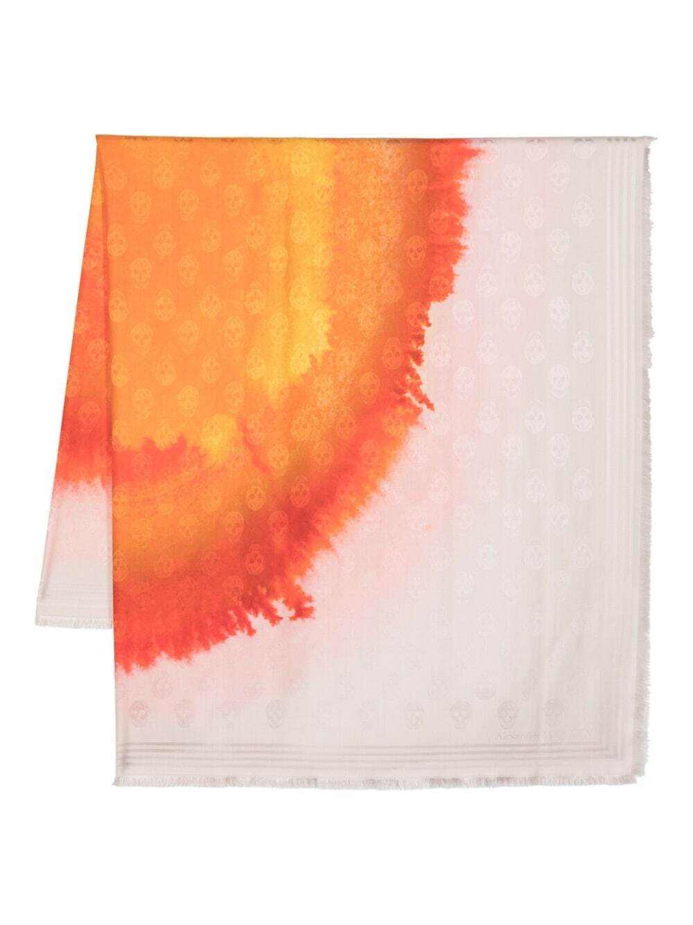ALEXANDER MCQUEEN - Printed Silk Blend Wool Biker Scarf Alexander McQueen