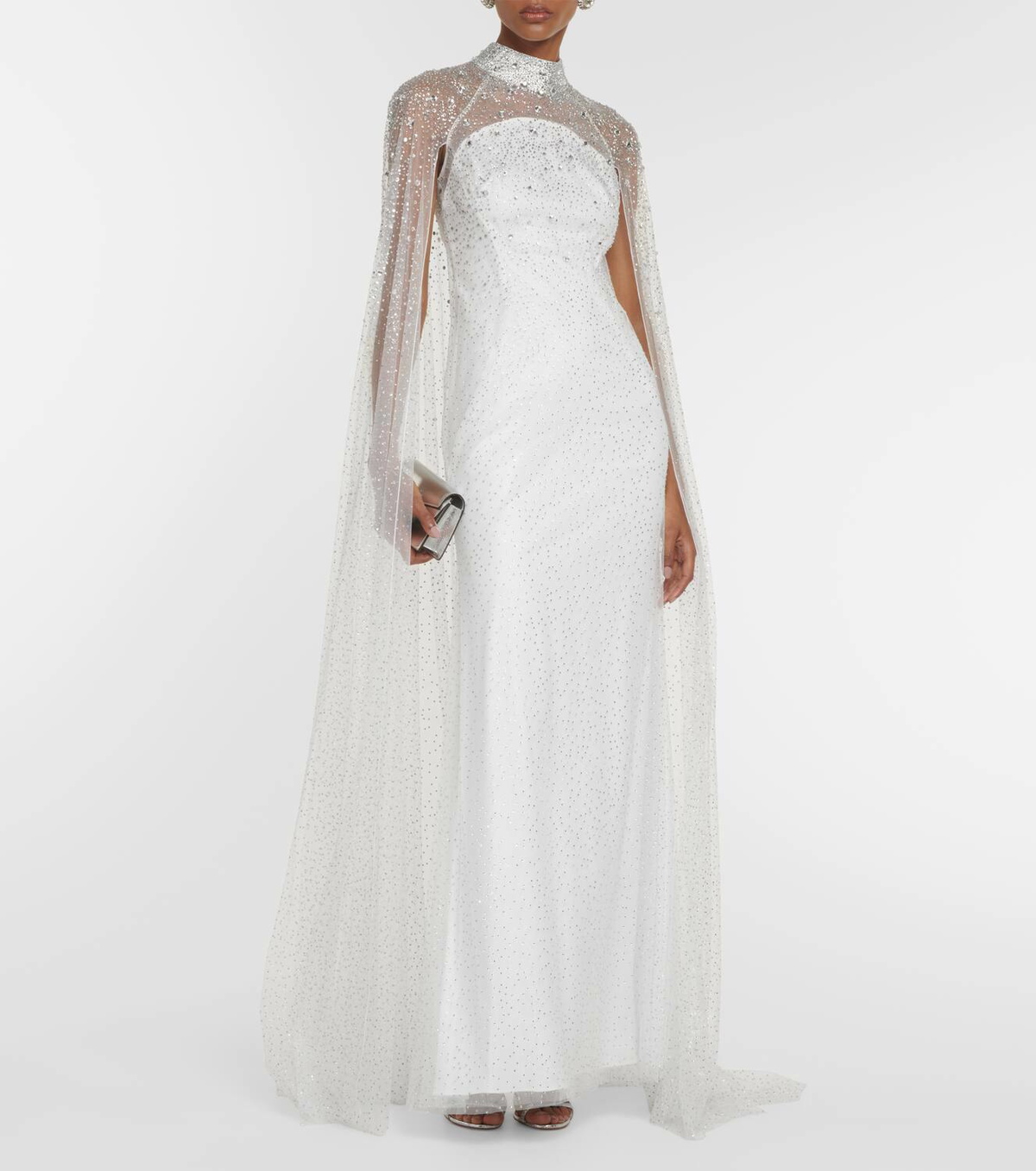 Jenny Packham Bridal Ingrid embellished caped gown Jenny Packham