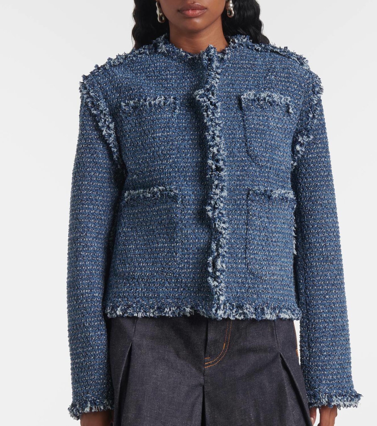 Sacai Denim tweed jacket Sacai