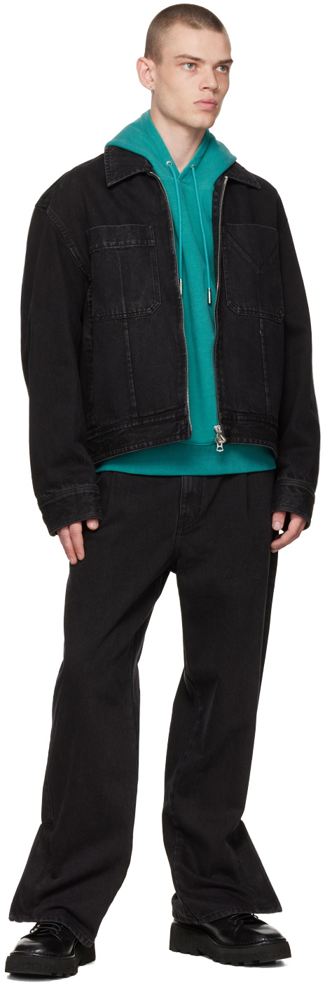 Solid Homme Black Faded Denim Jacket Solid Homme