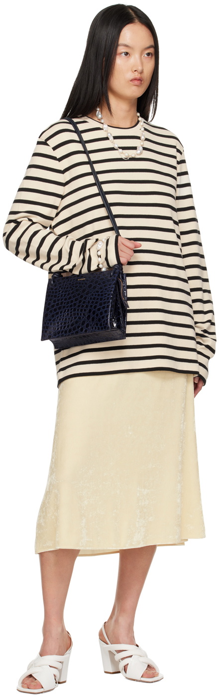 Jil Sander Silver & Off-White Pearl Necklace Jil Sander