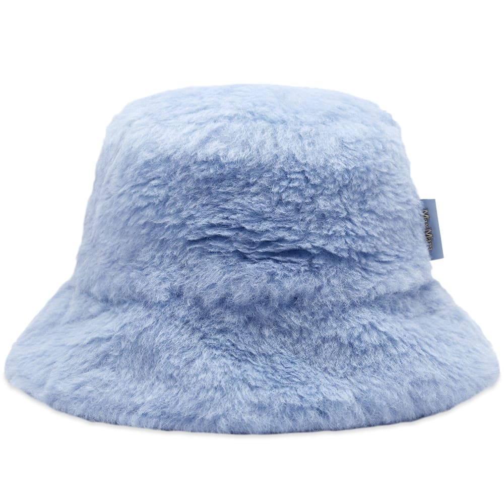 Max Mara Women's Teddy Bucket Hat in Light Blue Max Mara
