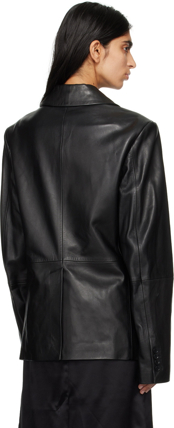 Loulou Studio Black Davao Leather Jacket Loulou Studio