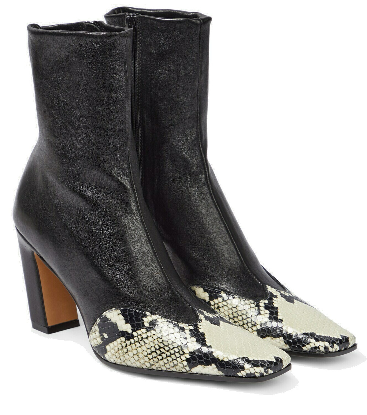 Khaite Dallas High 85 leather ankle boots Khaite