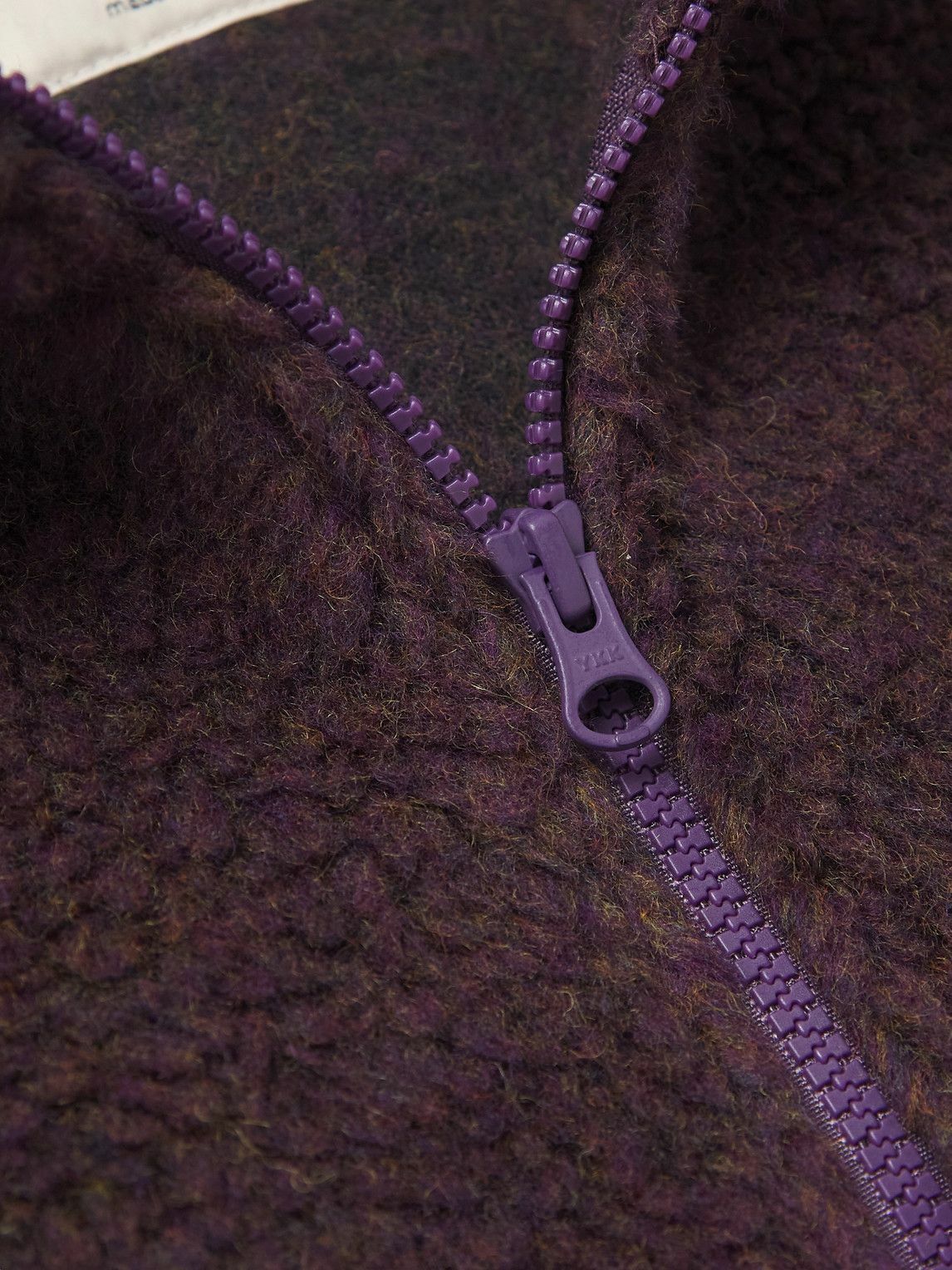Snow Peak - Wool-Blend Fleece Jacket - Purple Snow Peak
