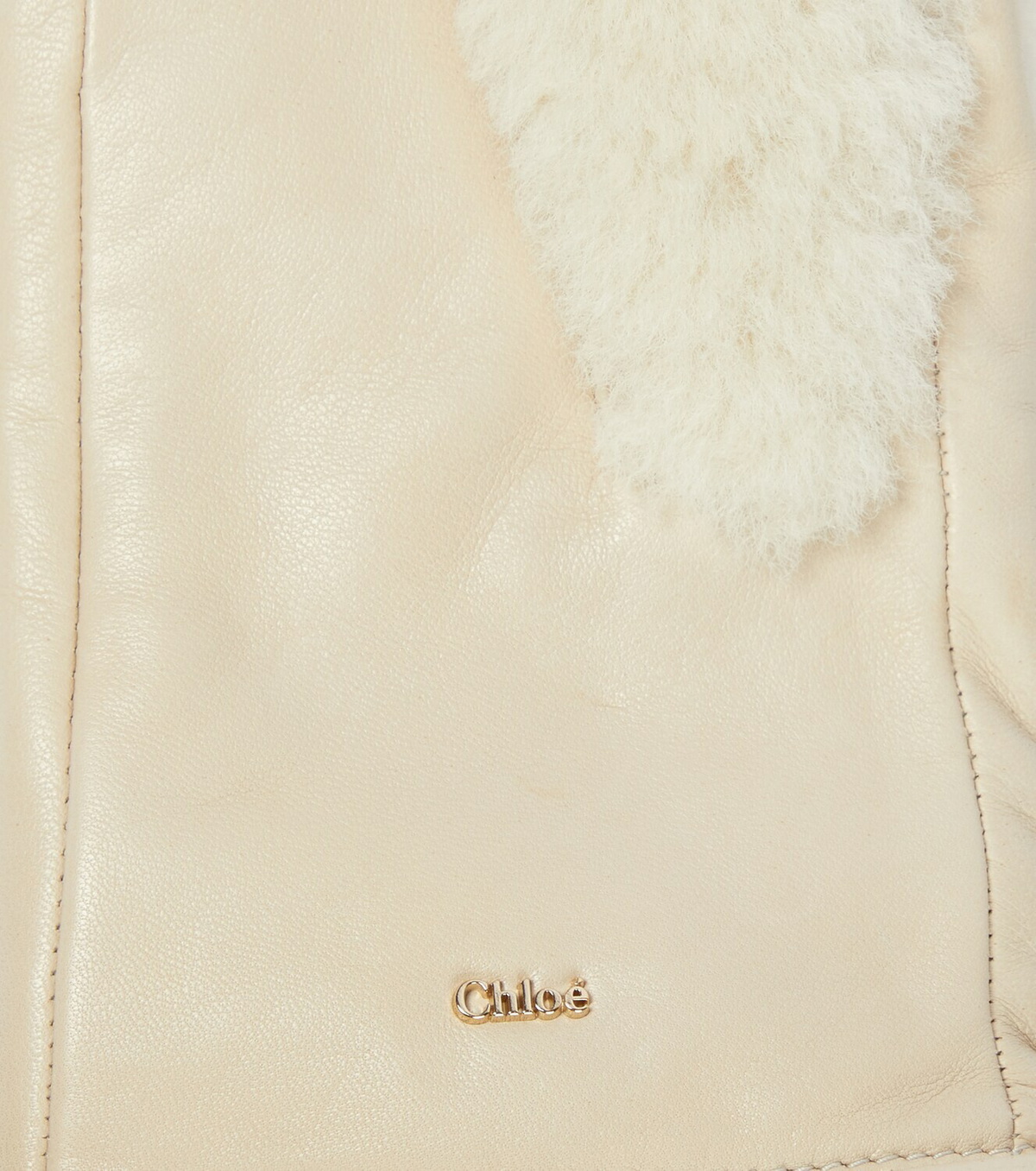 Chloe - Shearling and leather gloves Chloe