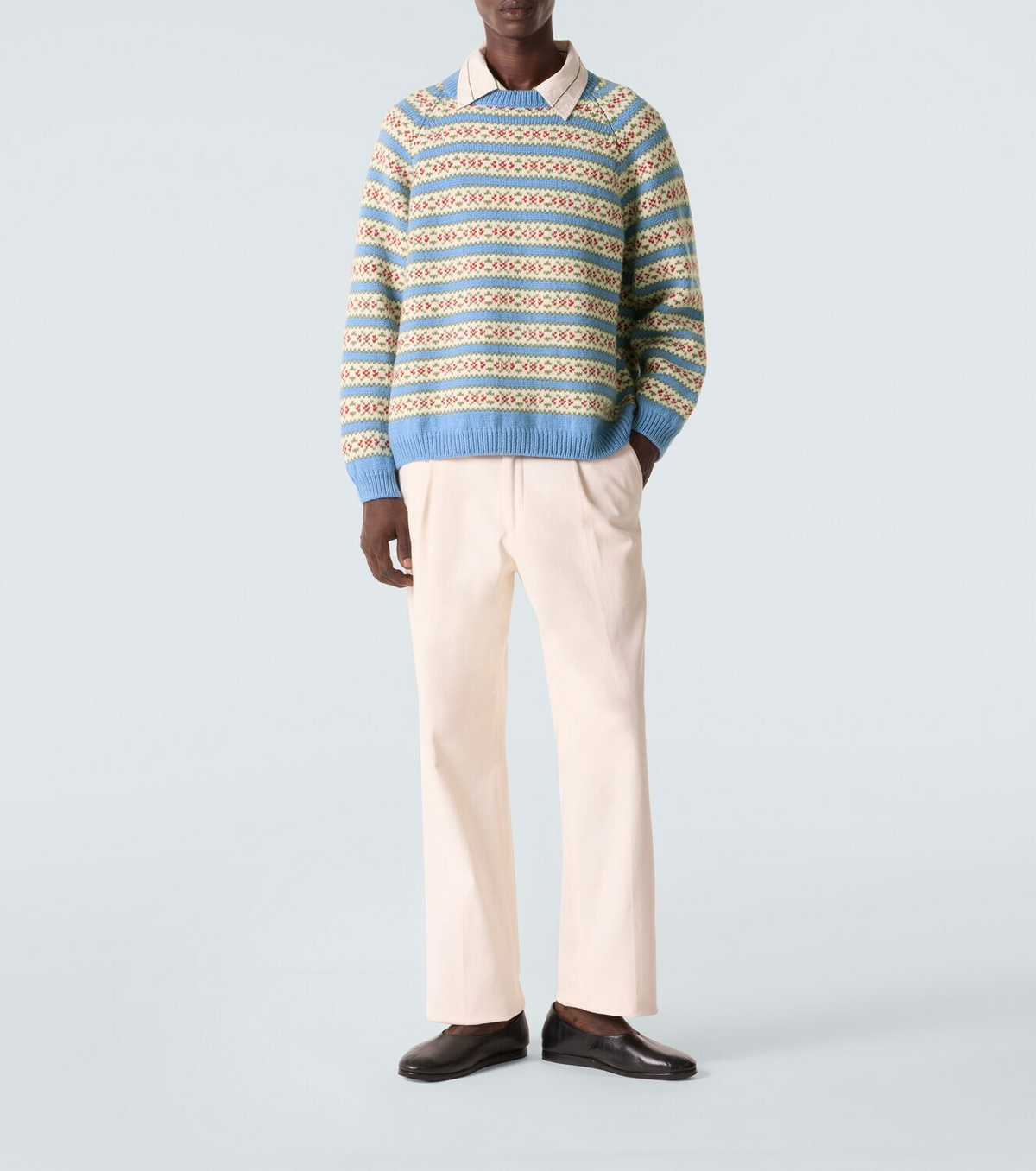 Bode Wedgewood virgin wool sweater Bode