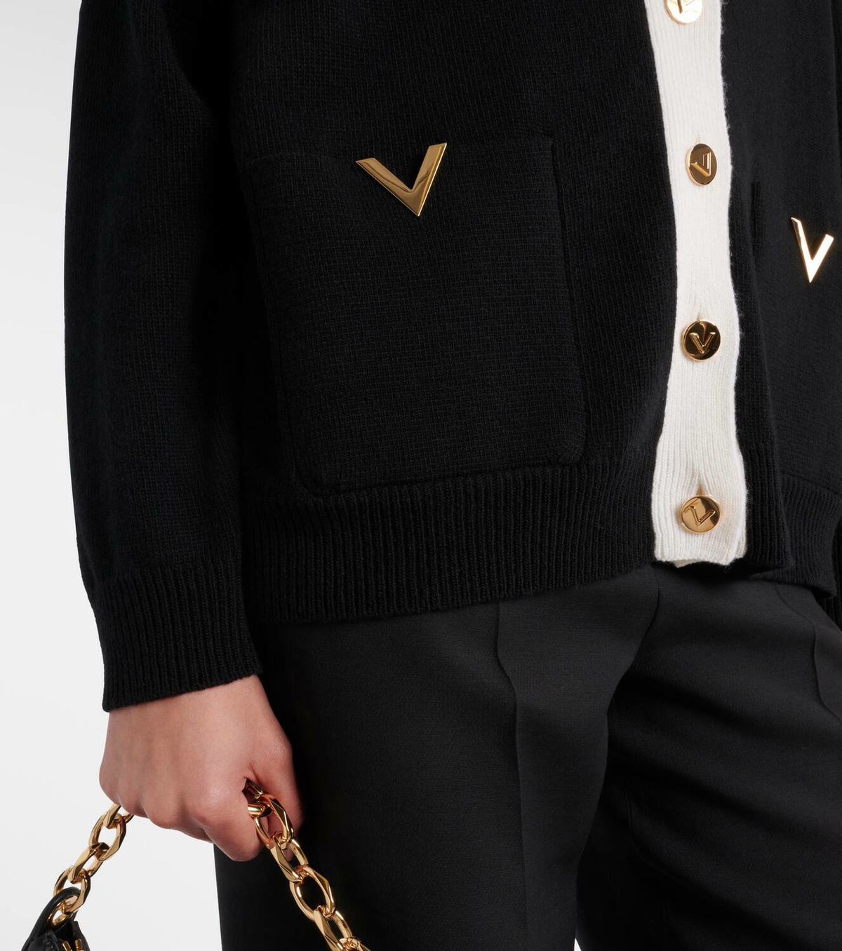 Valentino VGold virgin wool cardigan Valentino