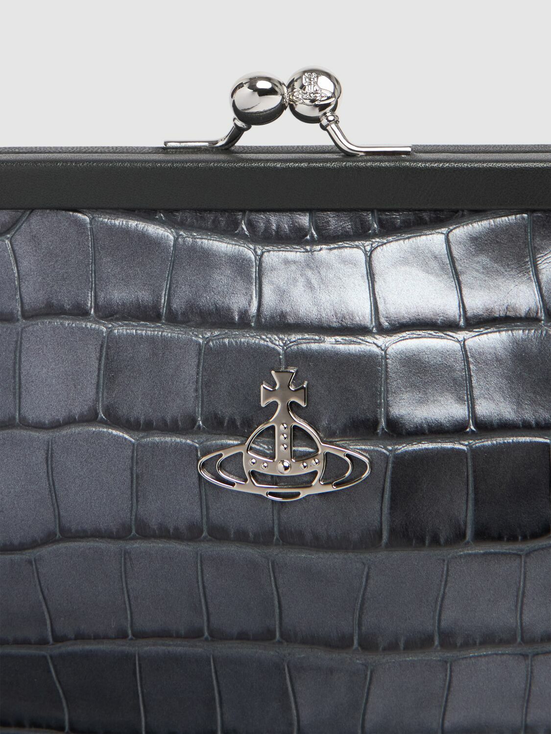 VIVIENNE WESTWOOD Vivienne Croc Embossed Clutch Vivienne Westwood