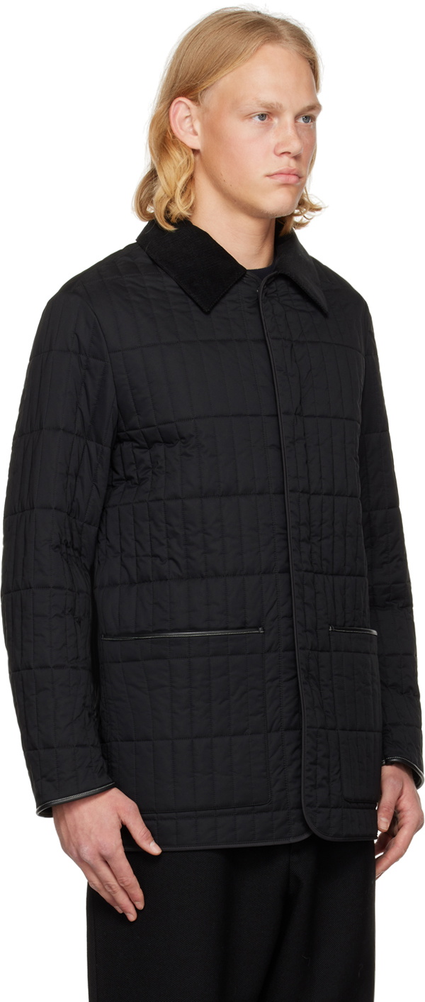 Second/Layer Black Grid Lock Jacket Second/Layer