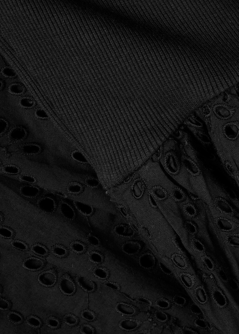 Paige Morel Broderie-anglaise Cotton Maxi Dress Black Paige