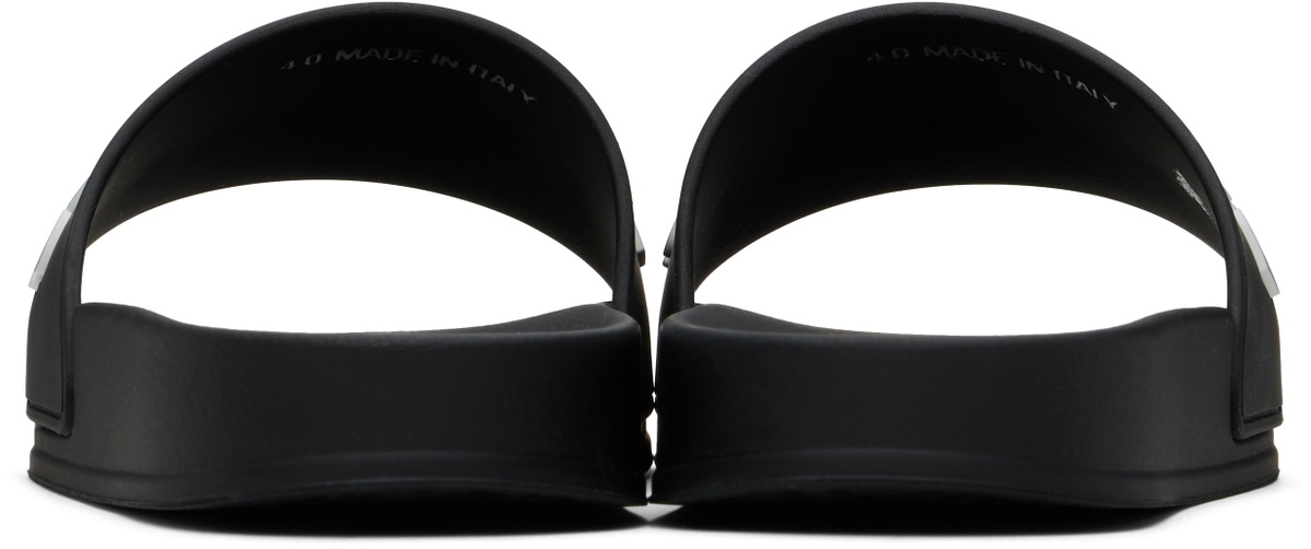 Dsquared2 Black 'DSQUARED2' Logo Pool Slides Dsquared2