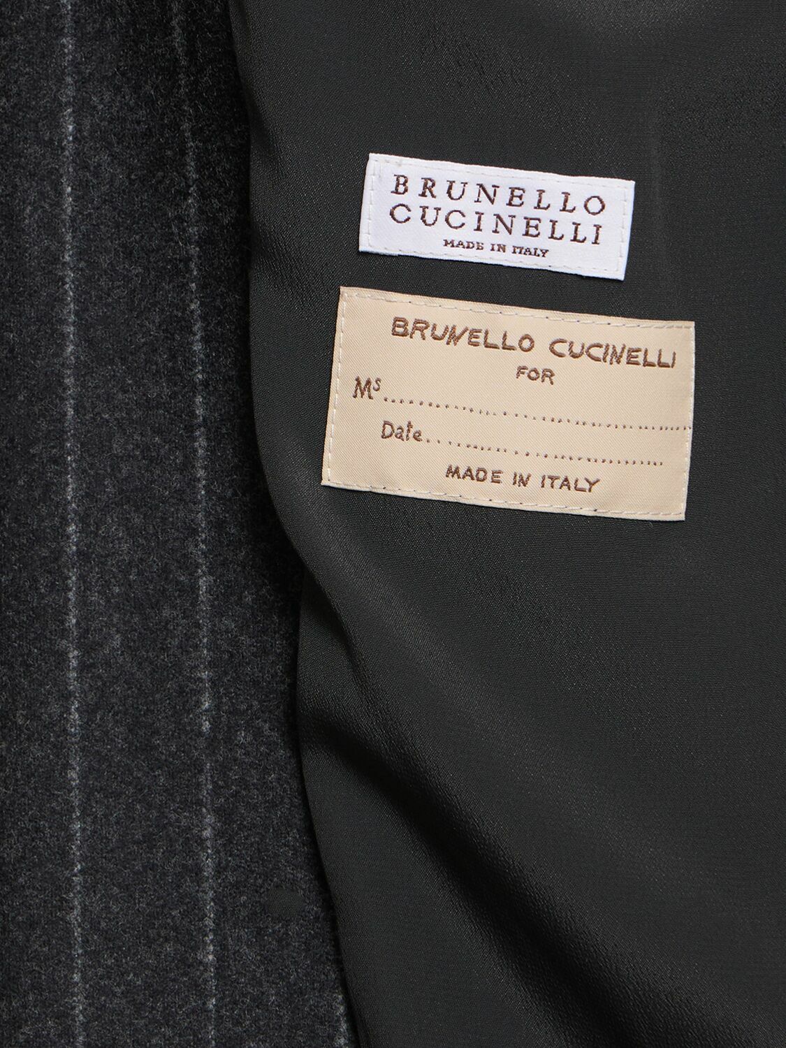 BRUNELLO CUCINELLI Pinstripe Wool Flannel Blazer Brunello Cucinelli