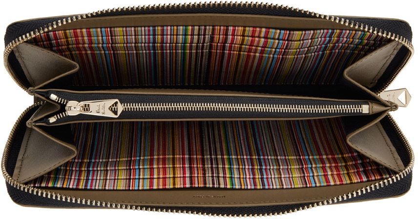 Paul Smith Khaki Large Zip-Around Wallet Paul Smith