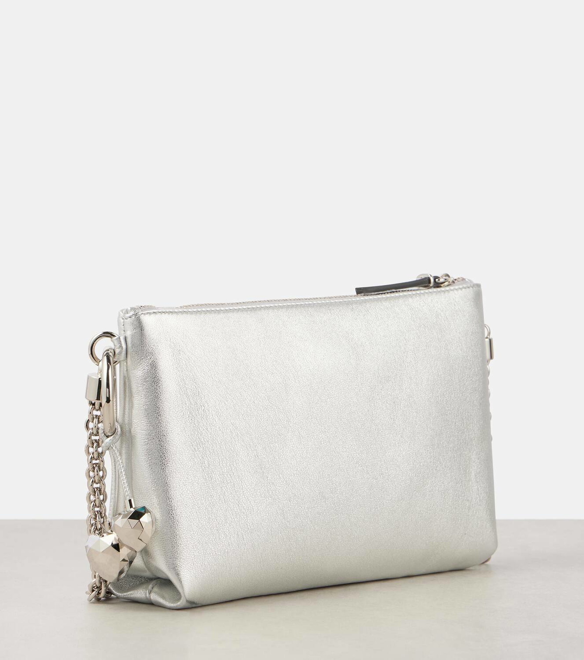 Jimmy Choo Callie Mini metallic leather clutch Jimmy Choo