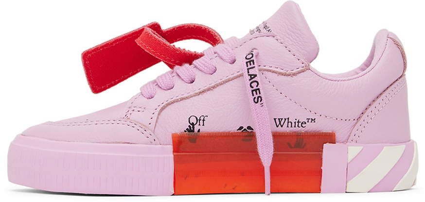 Off-White Kids Pink Vulcanized Sneakers Off-White