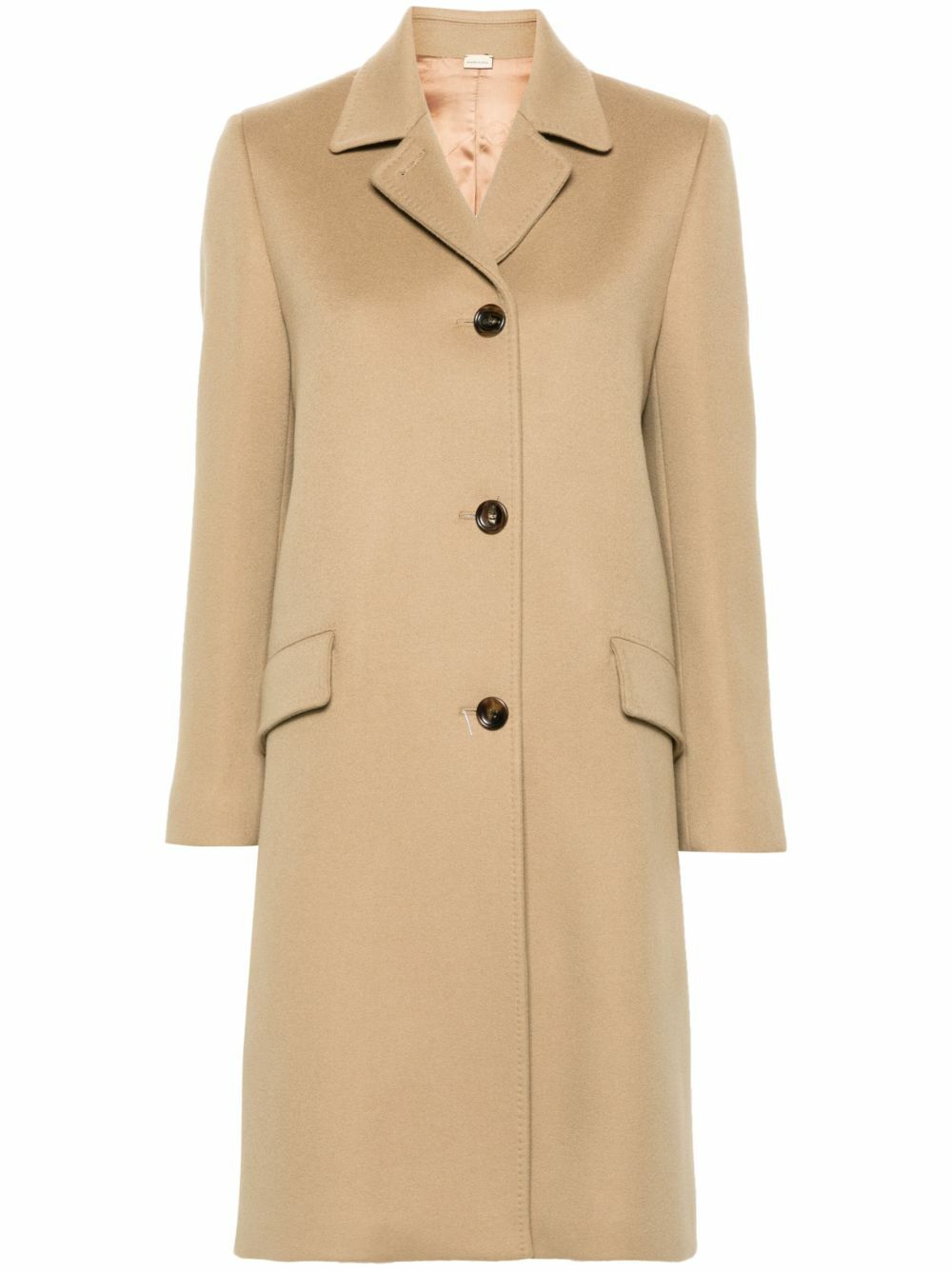 Gucci Neutral Single-Breasted Wool Coat Gucci
