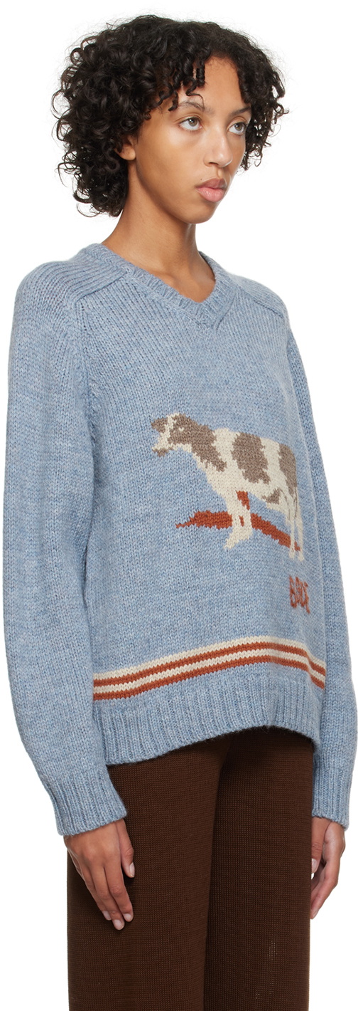 Bode Blue Cattle Sweater Bode