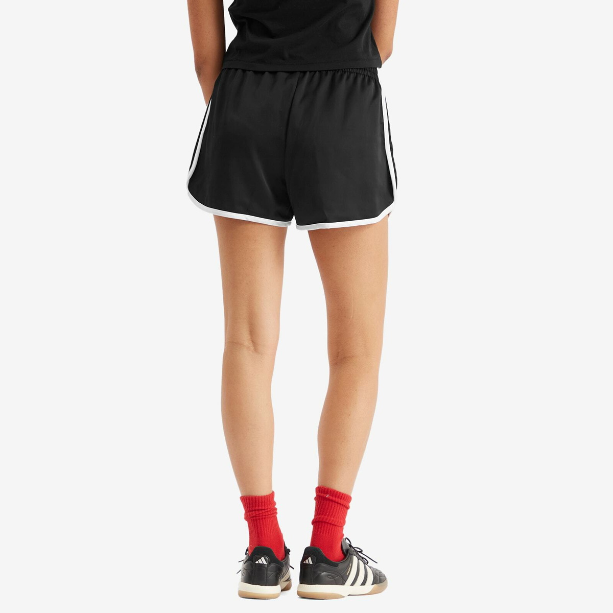 Adidas Women's 3 Stripe Sprinter Short in Black adidas
