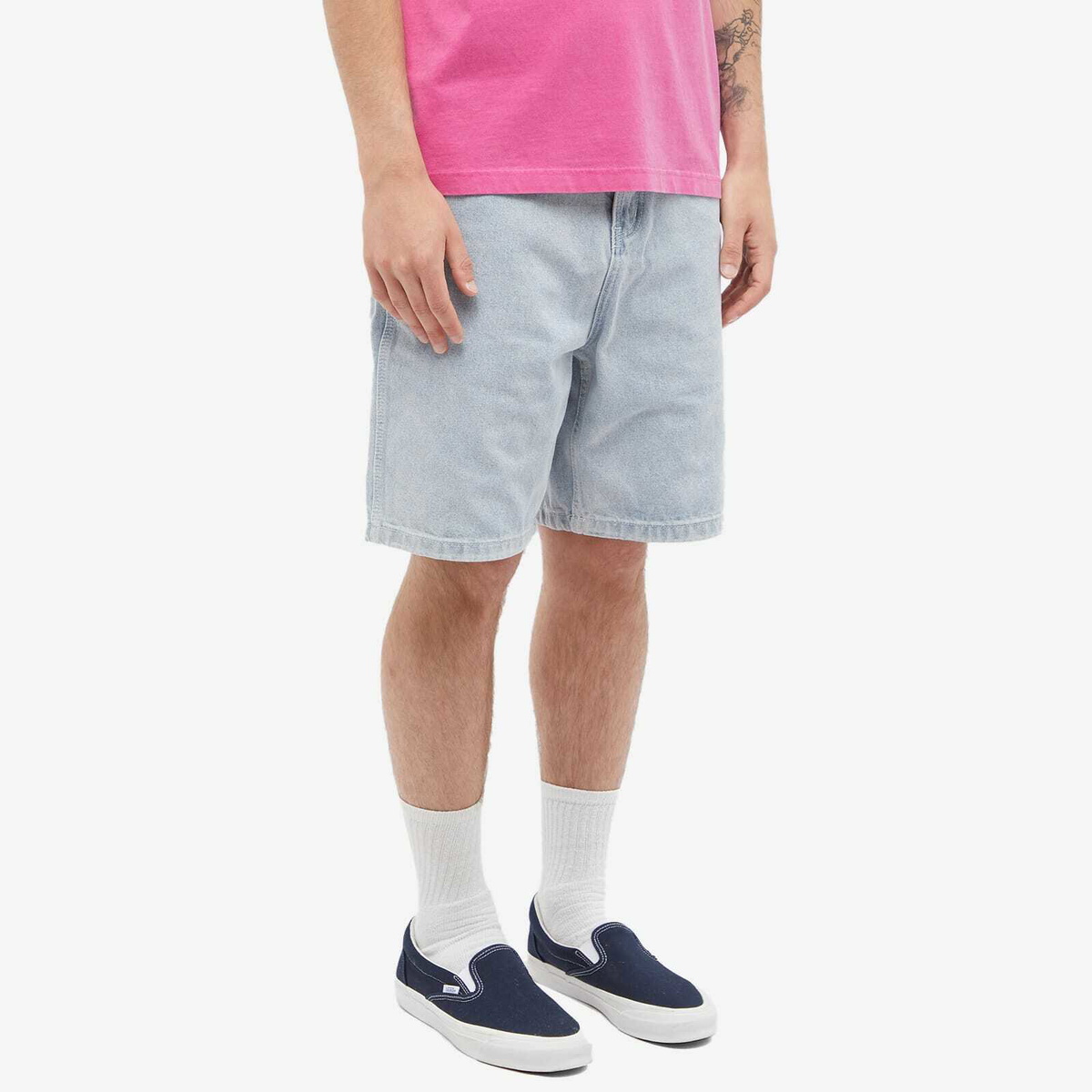 Butter Goods Men's Scribble Denim Shorts in Light Blue Butter Goods