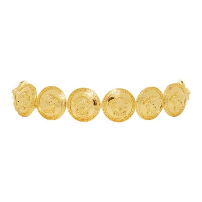 Versace Gold Oversized Coins Choker Versace
