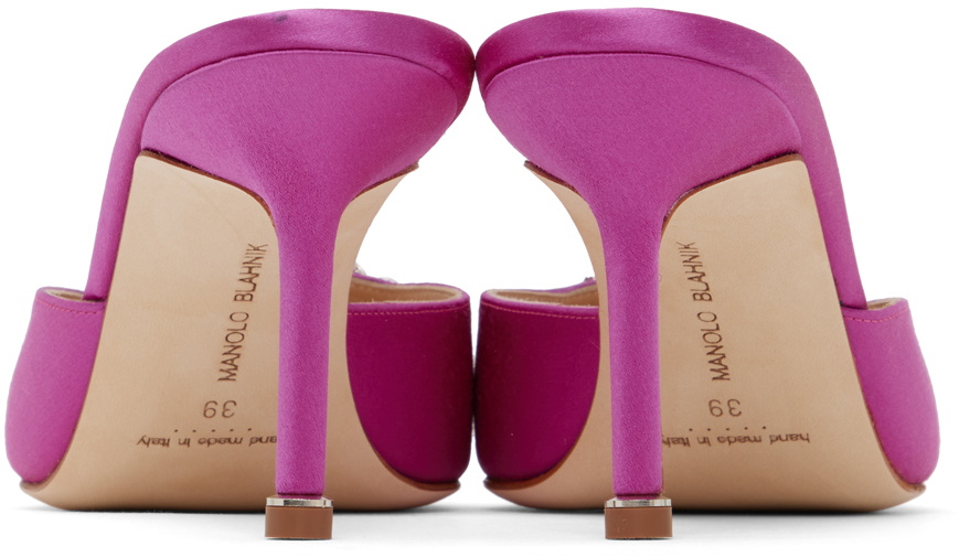 Manolo Blahnik Purple Hangisimu Mules Manolo Blahnik