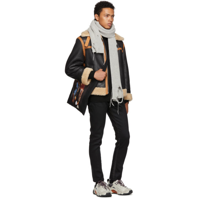 Diesel Black Shearling L-Folson Jacket Diesel
