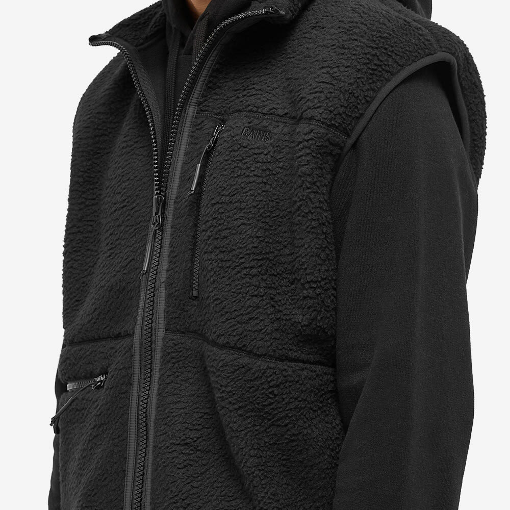 Rains Men's Heavy Fleece Gilet in Black Rains