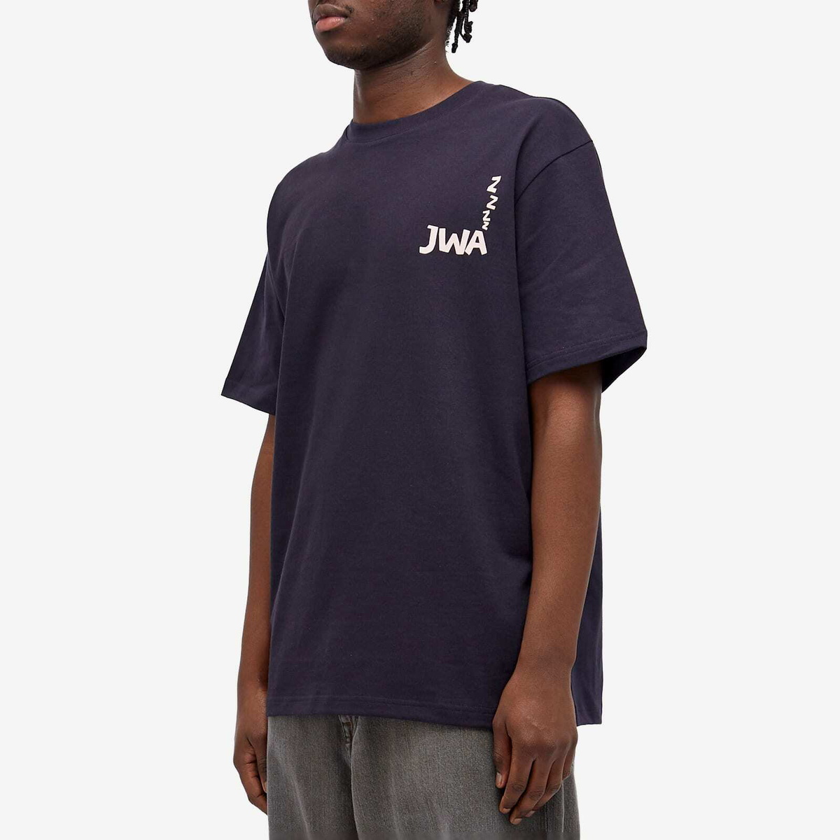 JW Anderson Men's JWA Back Print T-Shirt in Dark Navy JW Anderson