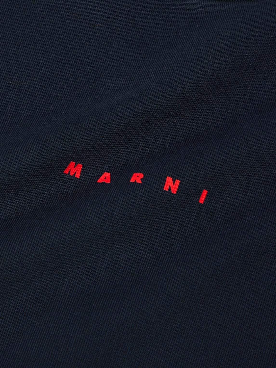 Marni - Logo-Print Cotton-Jersey Sweatshirt - Blue Marni