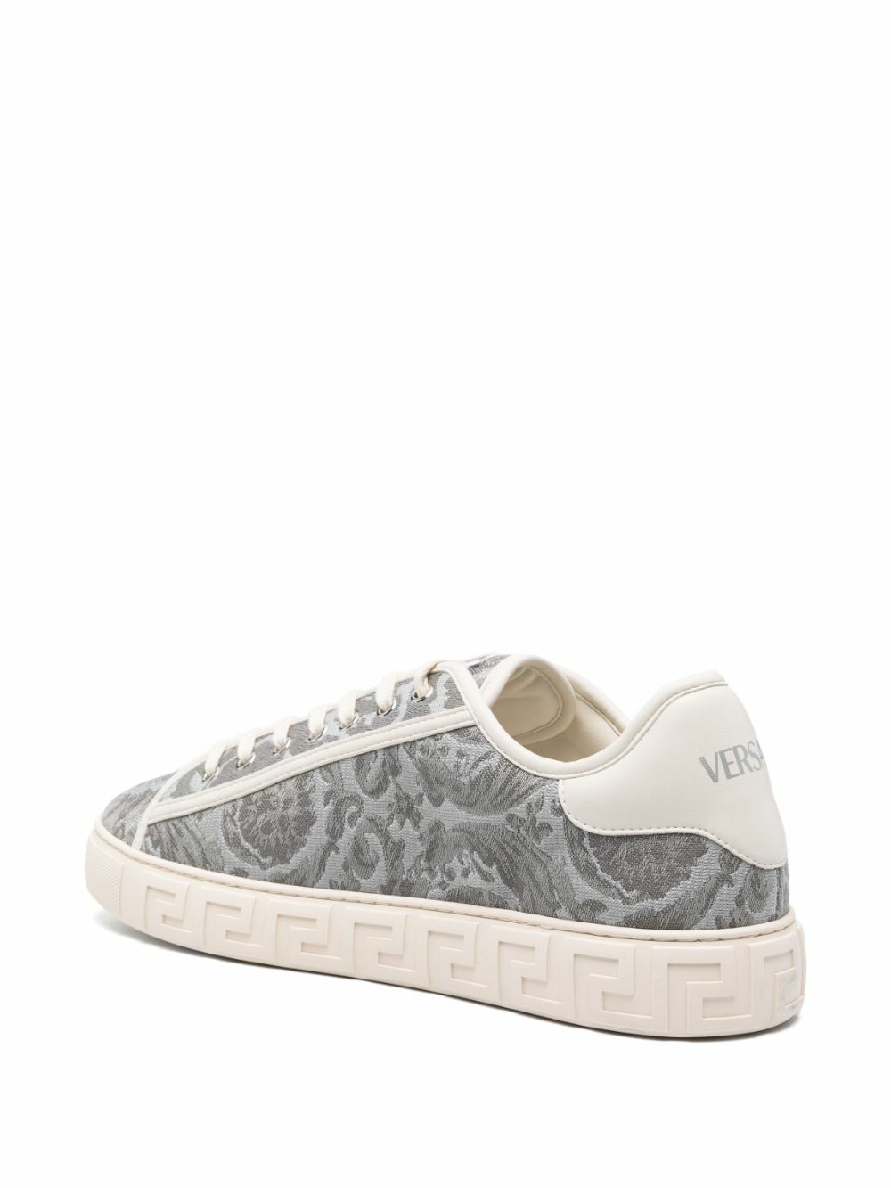 Versace Grey Barocco Grecca Sneakers Versace