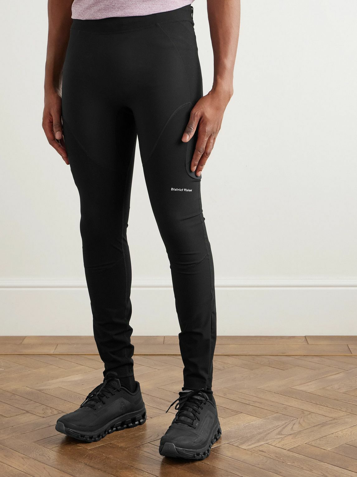 DISTRICT VISION - Cargo Compression Panelled Stretch-Jersey Running ...