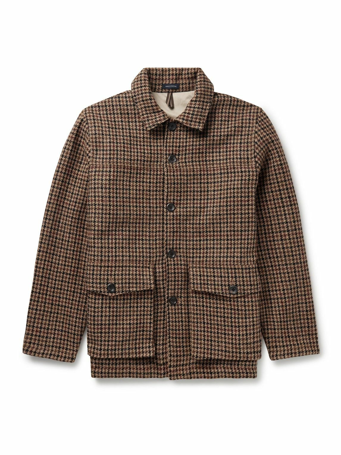 Drake's - Puppytooth Wool Chore Jacket - Brown Drake's