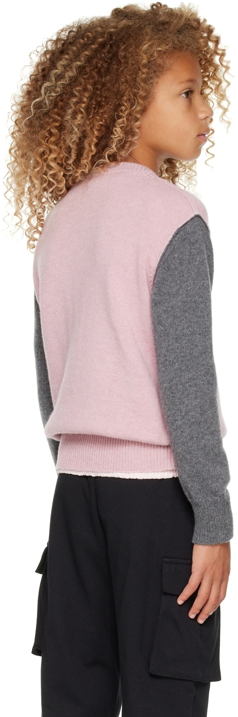 Marni Kids Pink & Gray Logo Sweater Marni