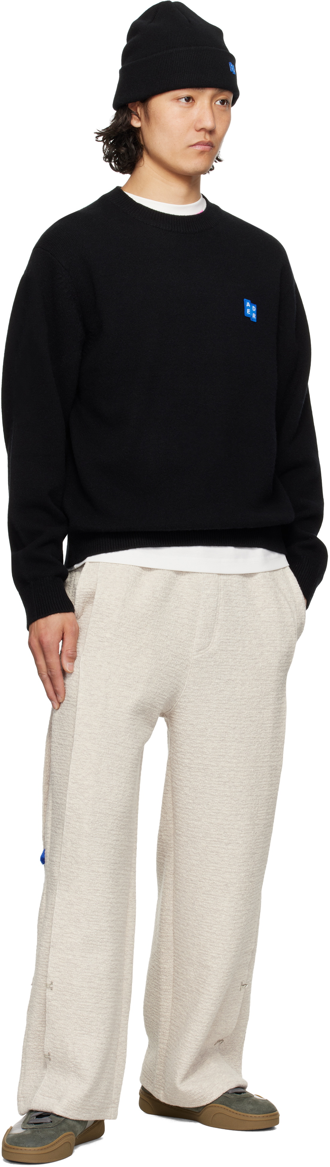 ADER error Black Sig; TRS Tag Knit 01 Sweater ADER error