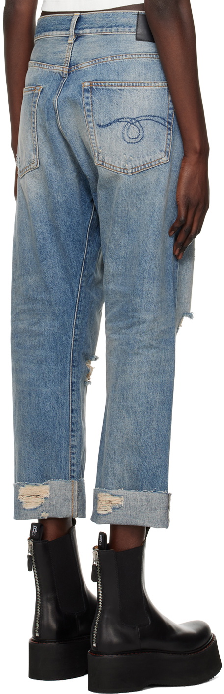 R13 Blue Crossover Jeans R13