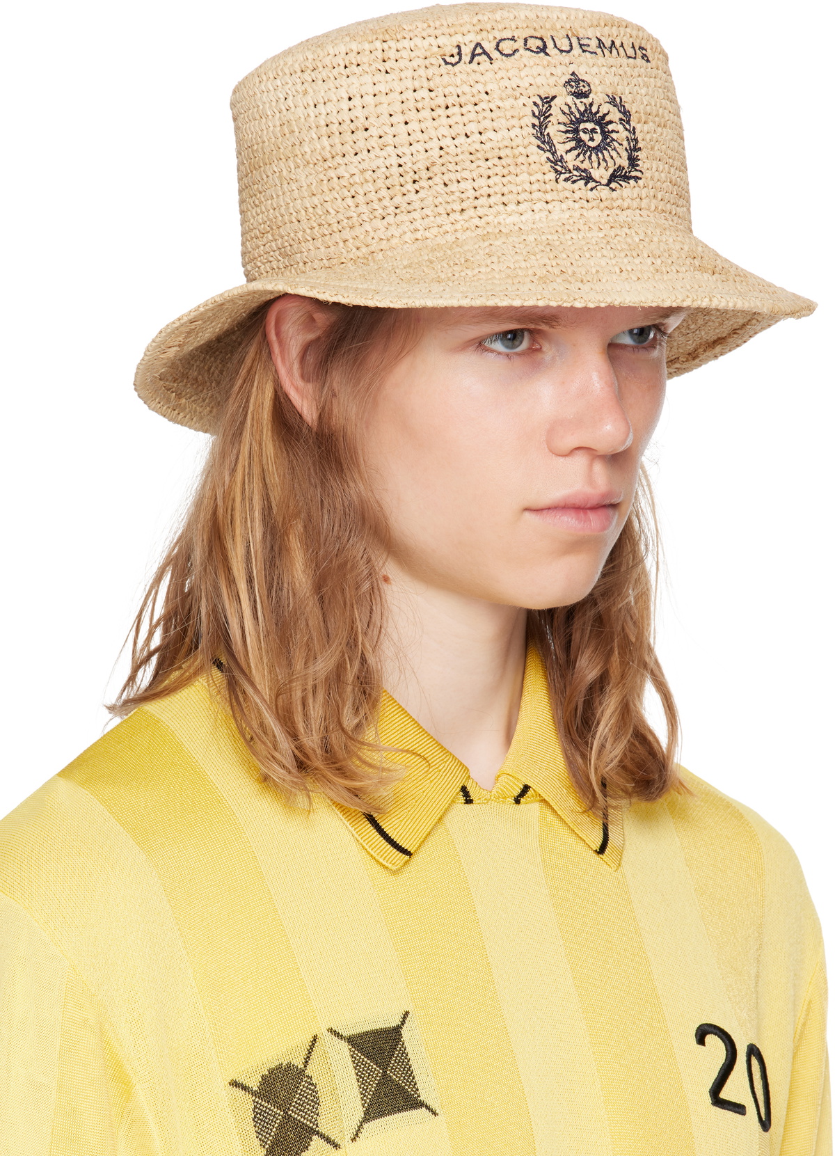 JACQUEMUS Beige 'Le bob Pesco' Bucket Hat Jacquemus