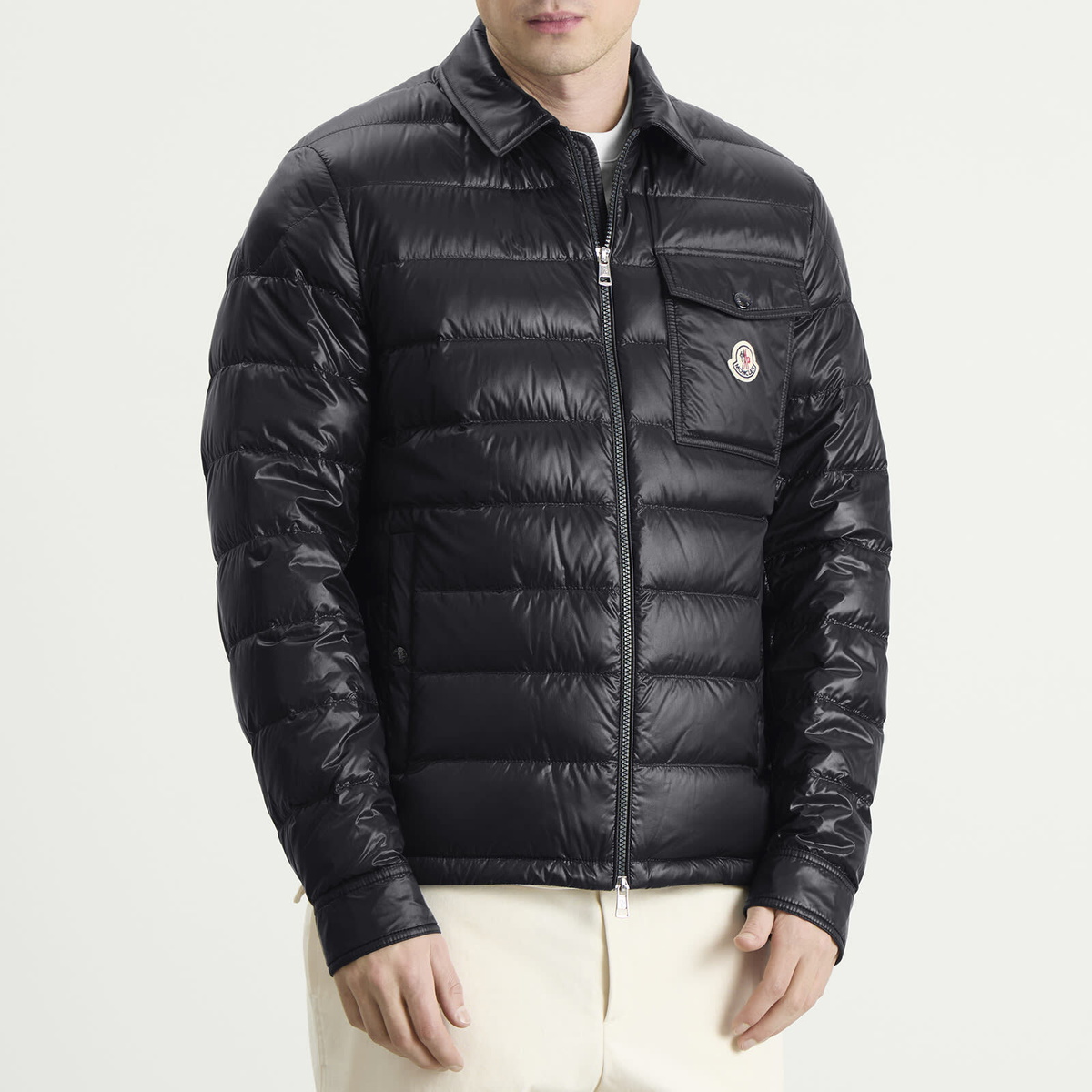 Moncler Men's Mourillon Shirt Jacket in Navy Moncler