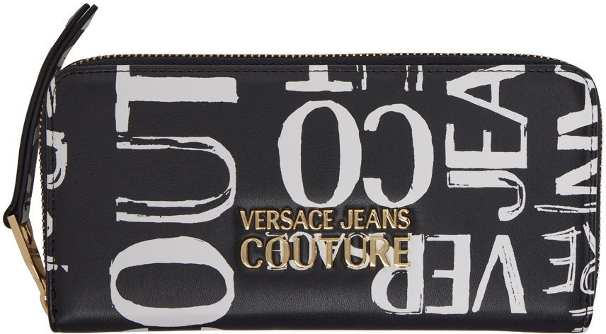 Versace Jeans Couture Black Printed Wallet Versace