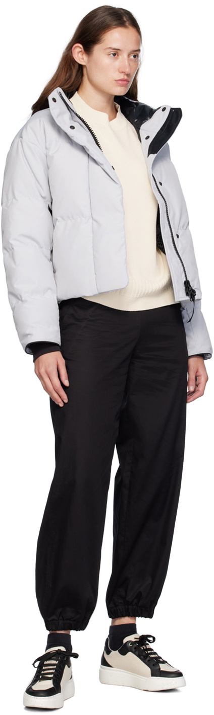 Canada Goose Gray 'Black Label' Grandview Cropped Down Jacket Canada Goose