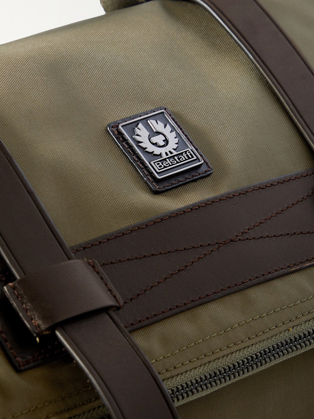 BELSTAFF - Bruce Logo-Appliquéd Leather-Trimmed Canvas Backpack Belstaff